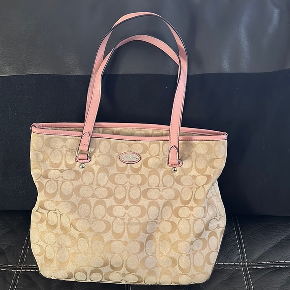 Coach | Bags | Coach Purse Pink And Tan | Poshmark
